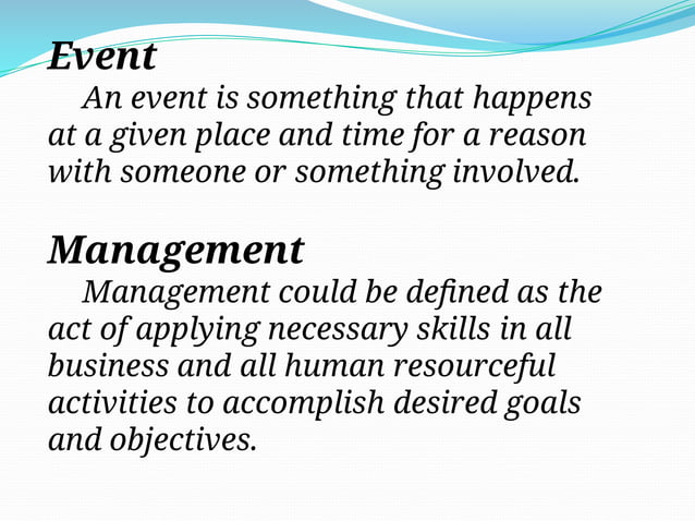 Events management primer for TESDA Evaluation | PDF | Events