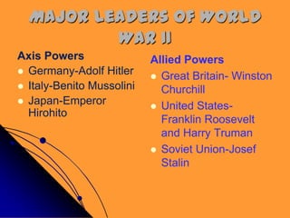 Events of World War II | PPTX