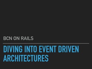 Diving into event-sourcing and event-driven architectures | PPT