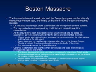 Events that Led up to the Revolutionary War | PPT