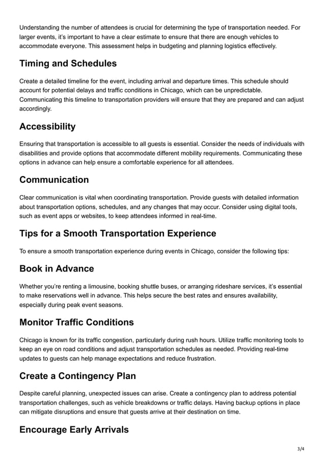 Events Transportation in Chicago IL Making Every Moment Count.pdf | Free Download