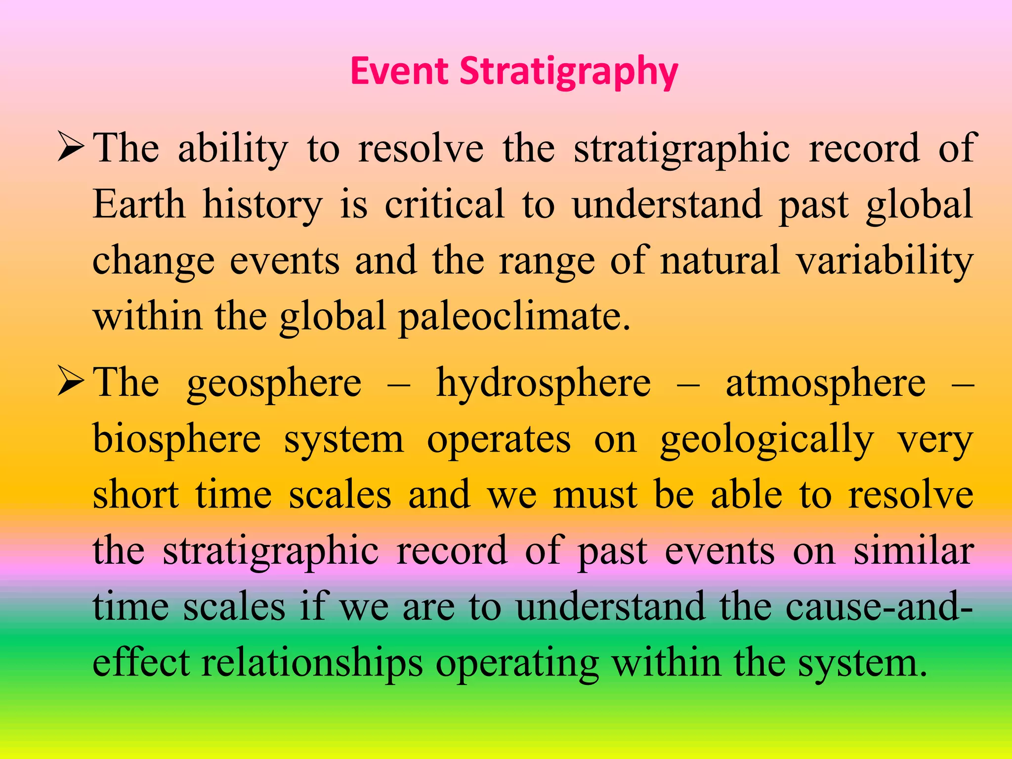 Event stratigraphy Geology By Misson Choudhury | PPTX