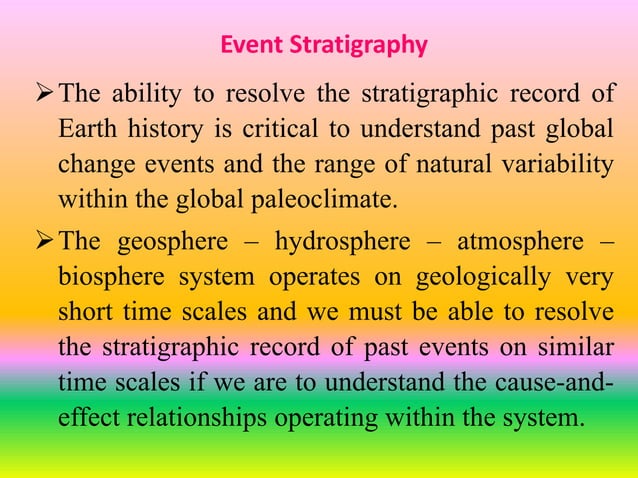 Event stratigraphy Geology By Misson Choudhury | PPTX