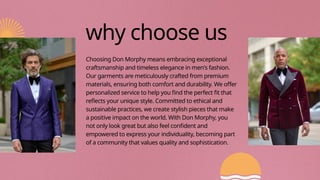 Event Suits for men choose your attire with Don Morphy | PPT