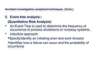 Event tree analysis and risk assessment | PPT
