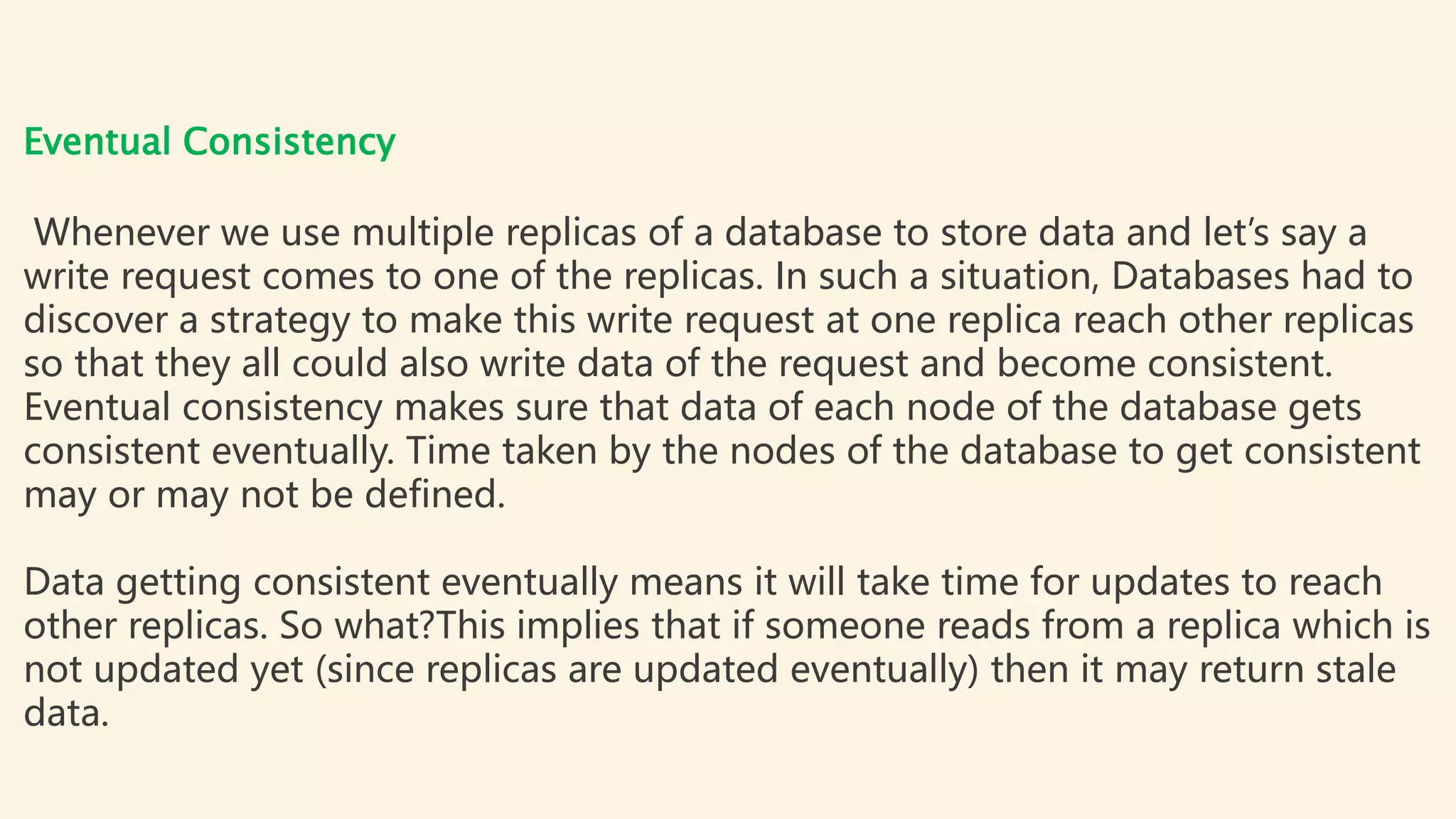 Eventual consistency vs Strong consistency what is the difference | PPT