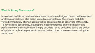 Eventual consistency vs Strong consistency what is the difference | PPT