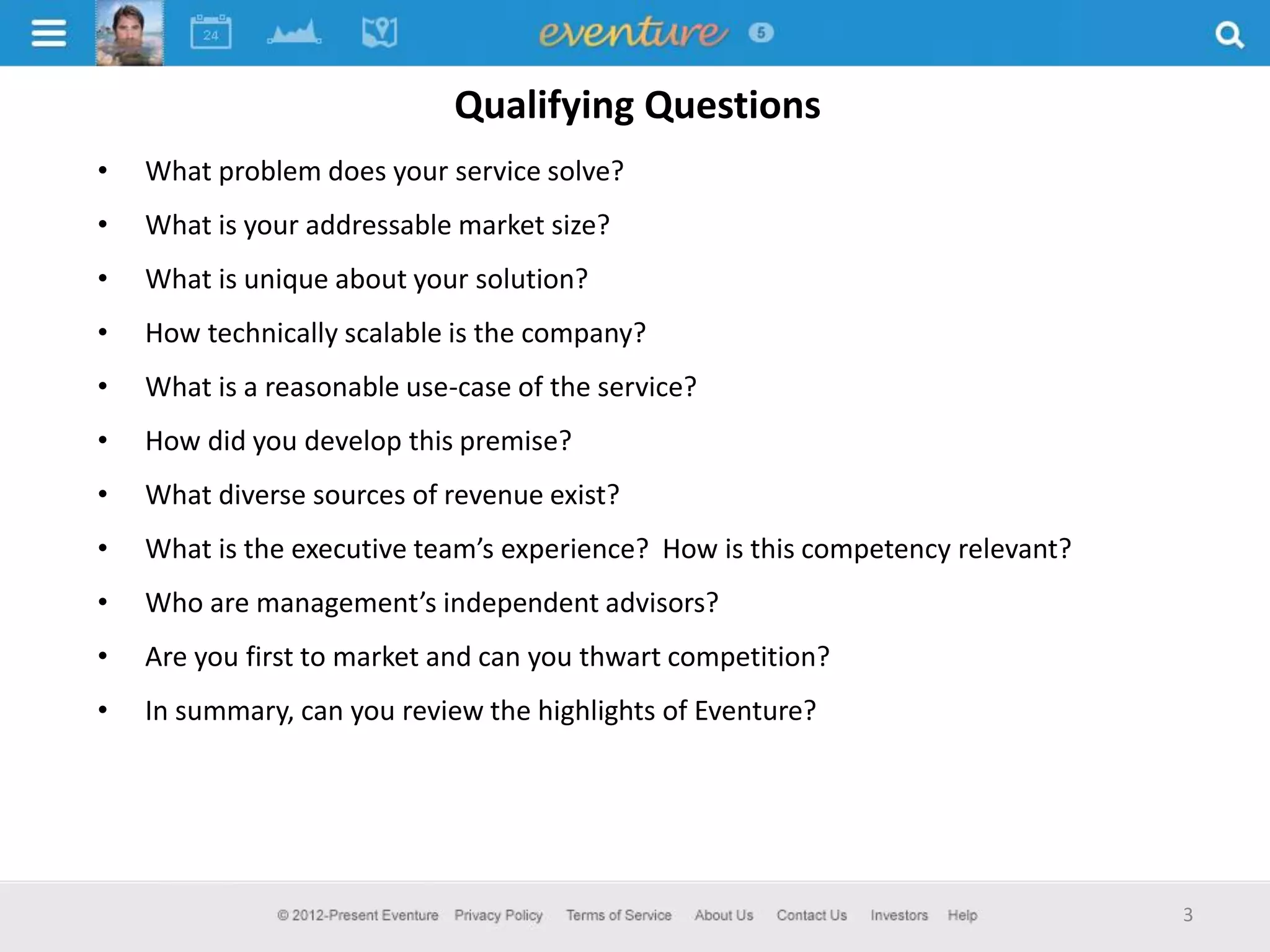 Eventure Interactive - Summary Presentation | PPT