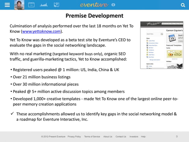 Eventure Interactive - Summary Presentation | PPT