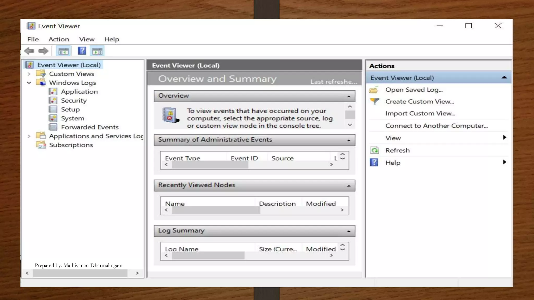 Event Viewer | PPTX