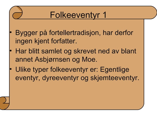Eventyrtyper 2003 slideshare publisering | PPT