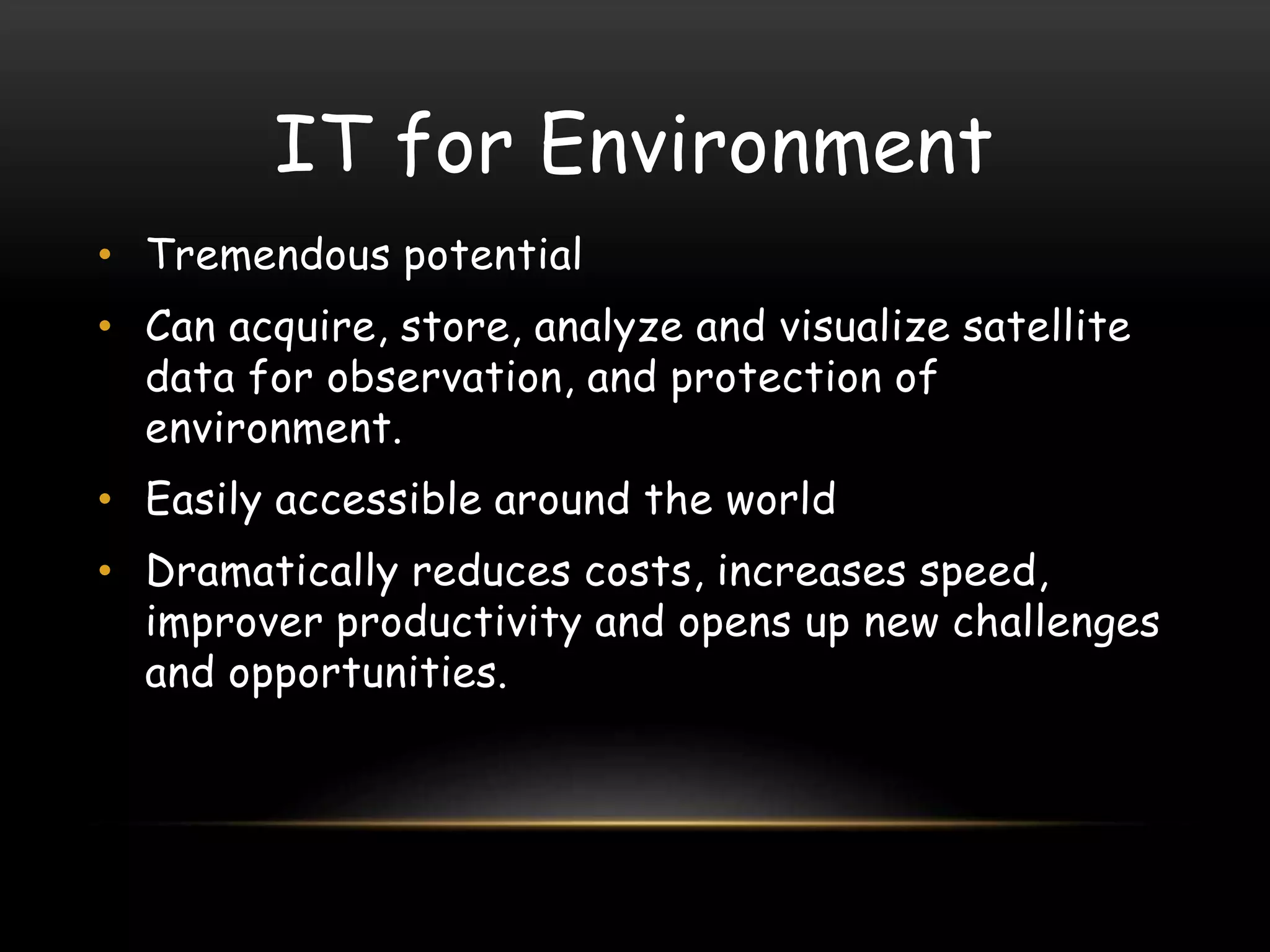 Role of information technology & industrialization on environment | PPT