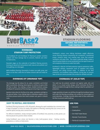 EverBlock Flooring - Stadium Turf Protection Brochure | PDF
