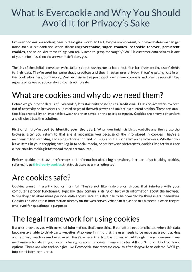 What Is Evercookie and Why You Should Avoid It for Privacy’s Sake | PDF