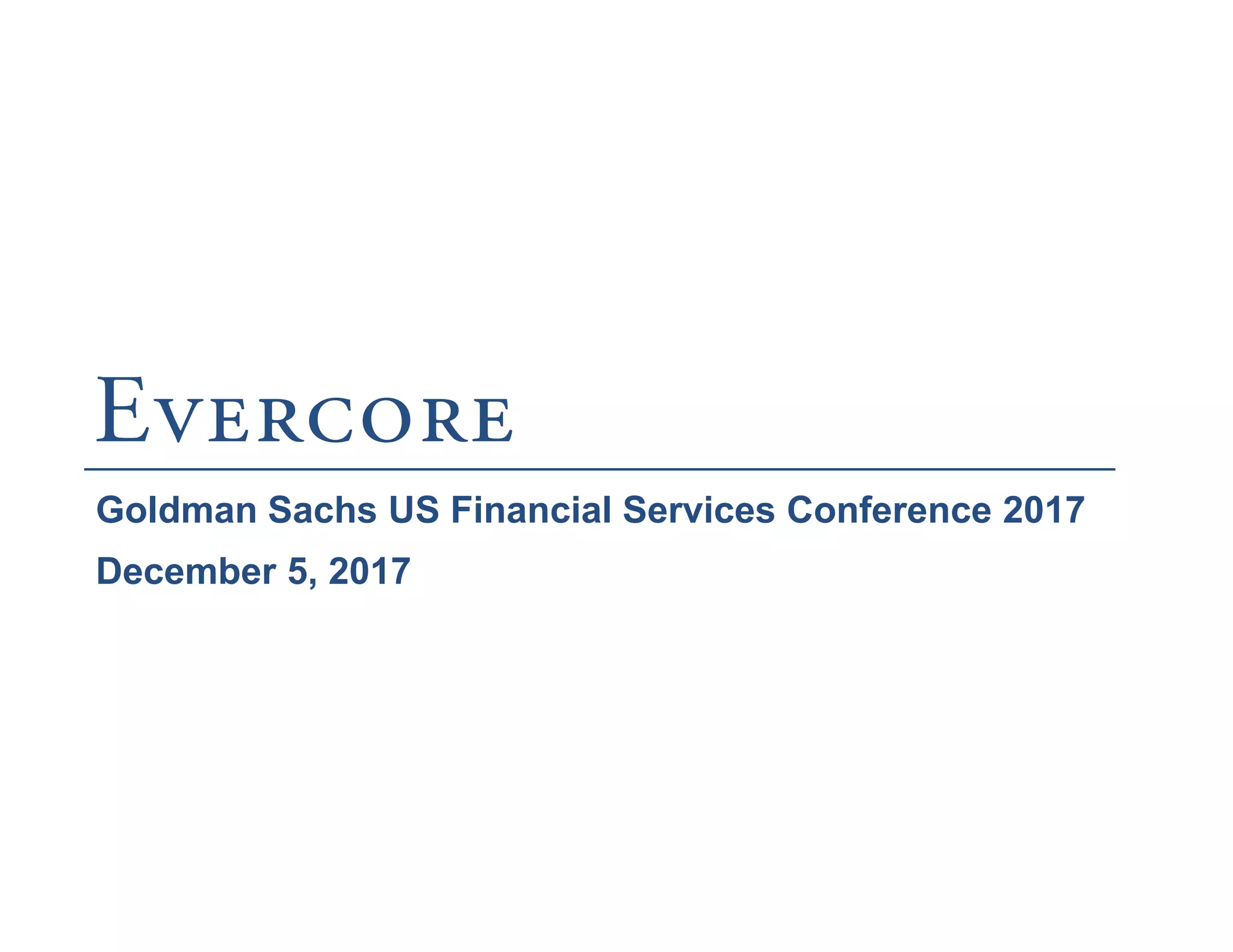 Evercore Investor Presentation | PPTX