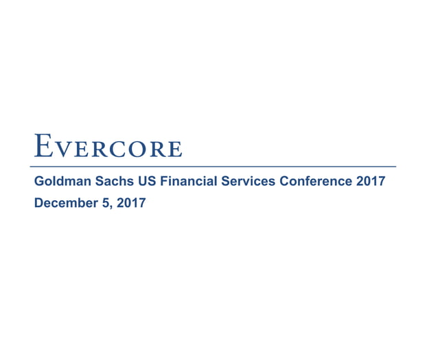 Evercore Investor Presentation | PPTX
