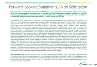 FIBRA Prologis Evercore ISI Non-Deal Roadshow | PDF