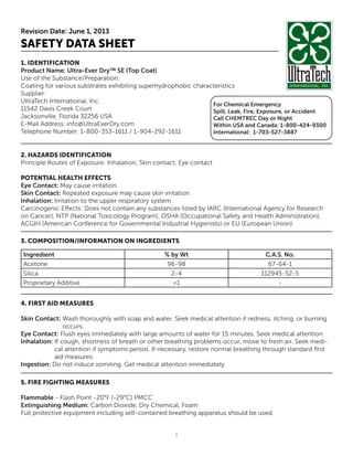 Ultra-Ever Dry - MSDS - Top Coat | PDF
