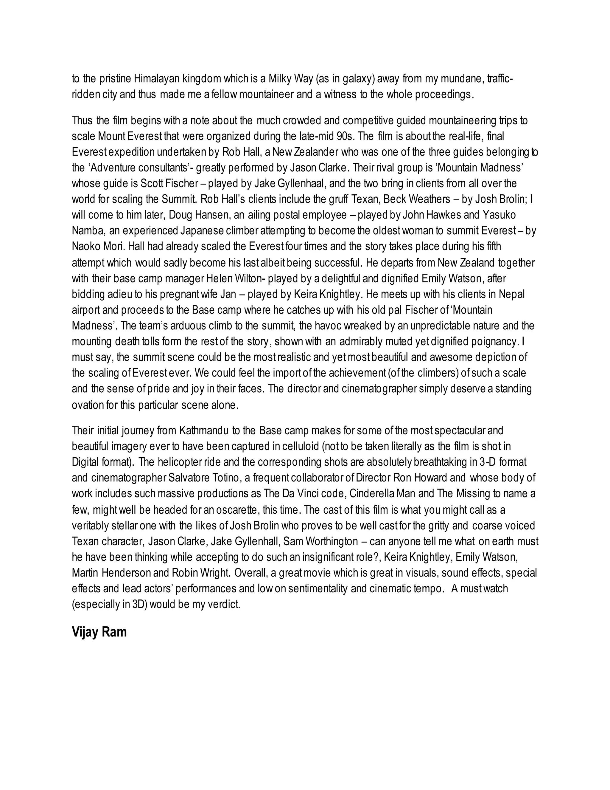 Everest review | DOCX