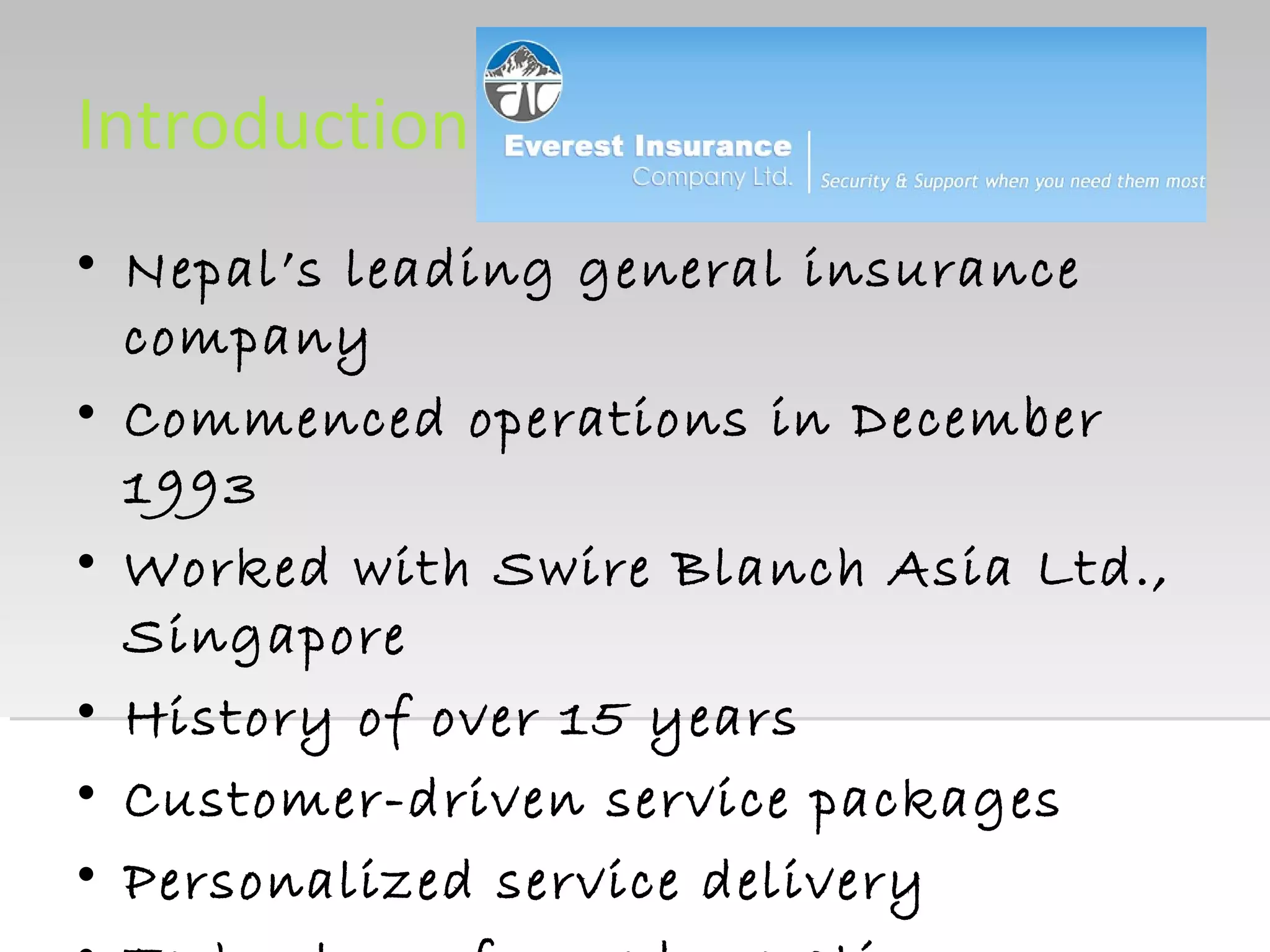 Everest insurance company | PPT