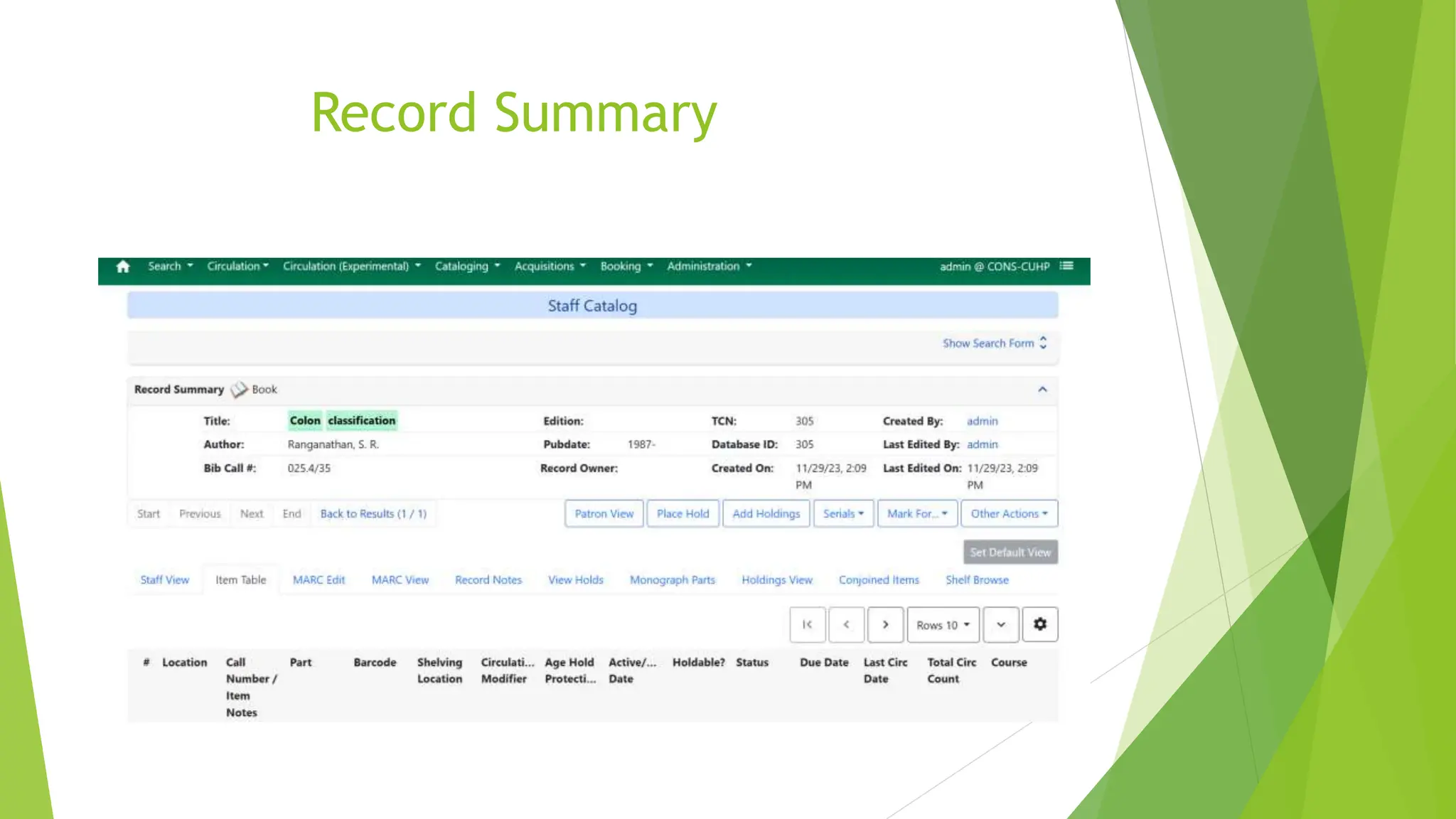 EVERGREEN LIBRARY MANAGEMENT SOFTWARE | PPTX