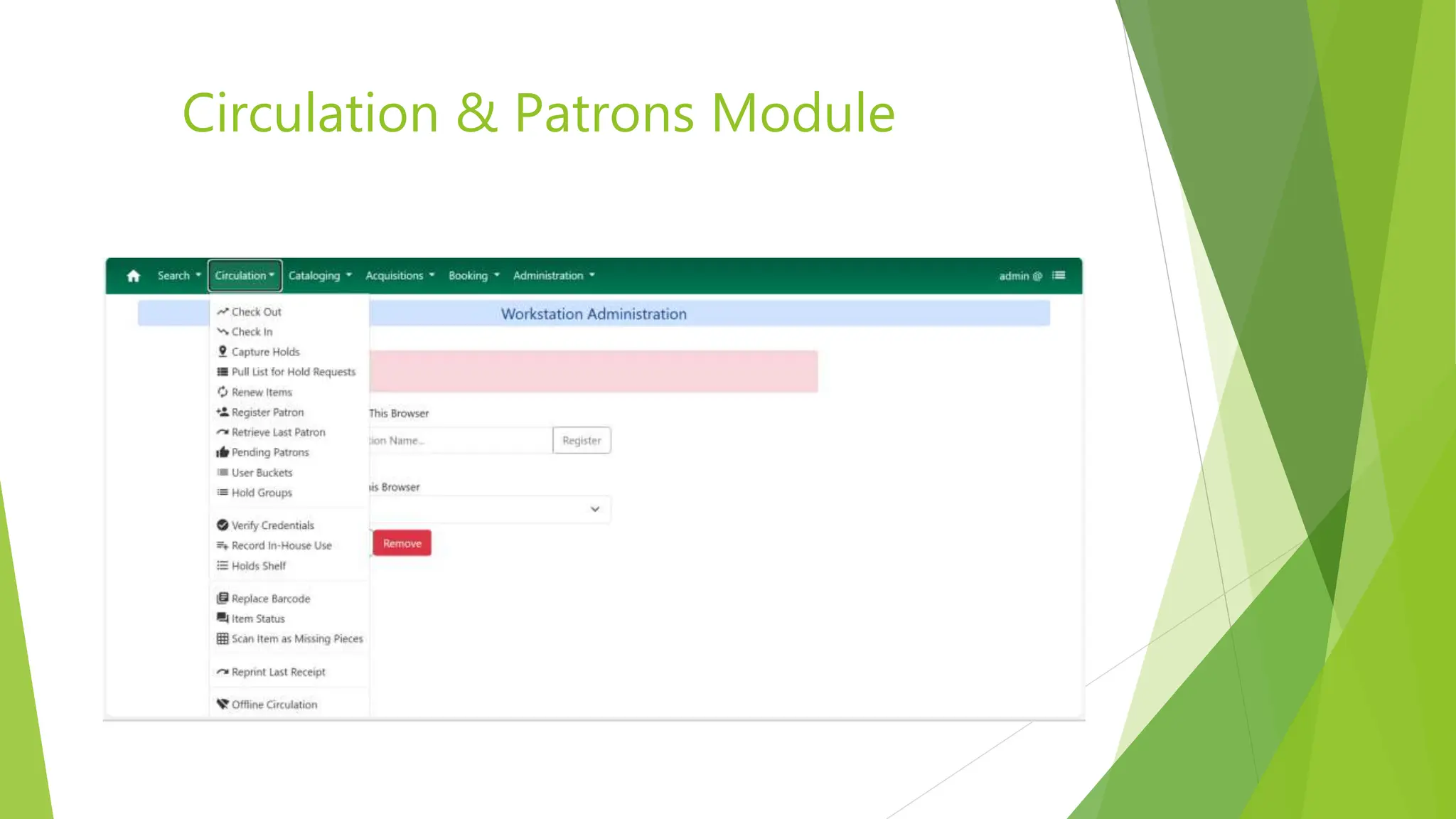 EVERGREEN LIBRARY MANAGEMENT SOFTWARE | PPTX