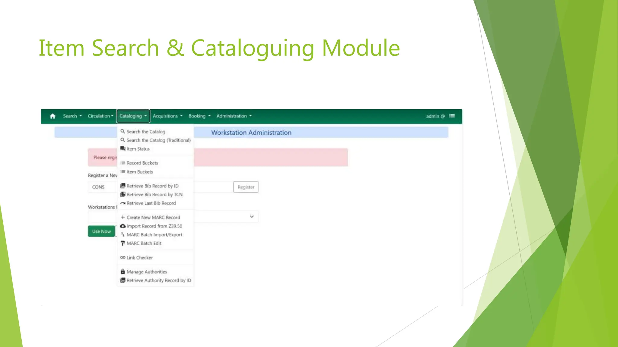EVERGREEN LIBRARY MANAGEMENT SOFTWARE | PPTX