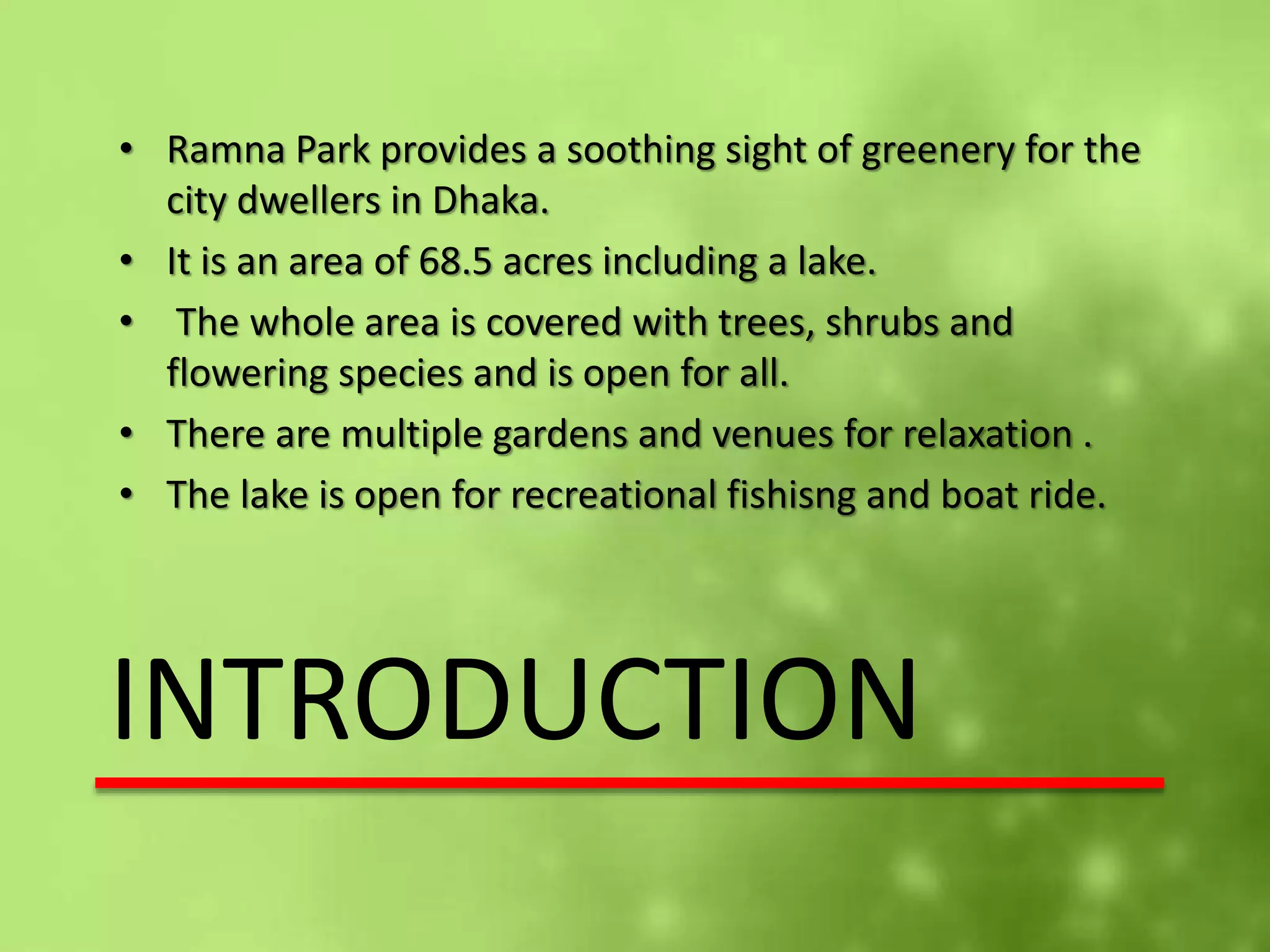 Evergreen Ramna Park | PPT