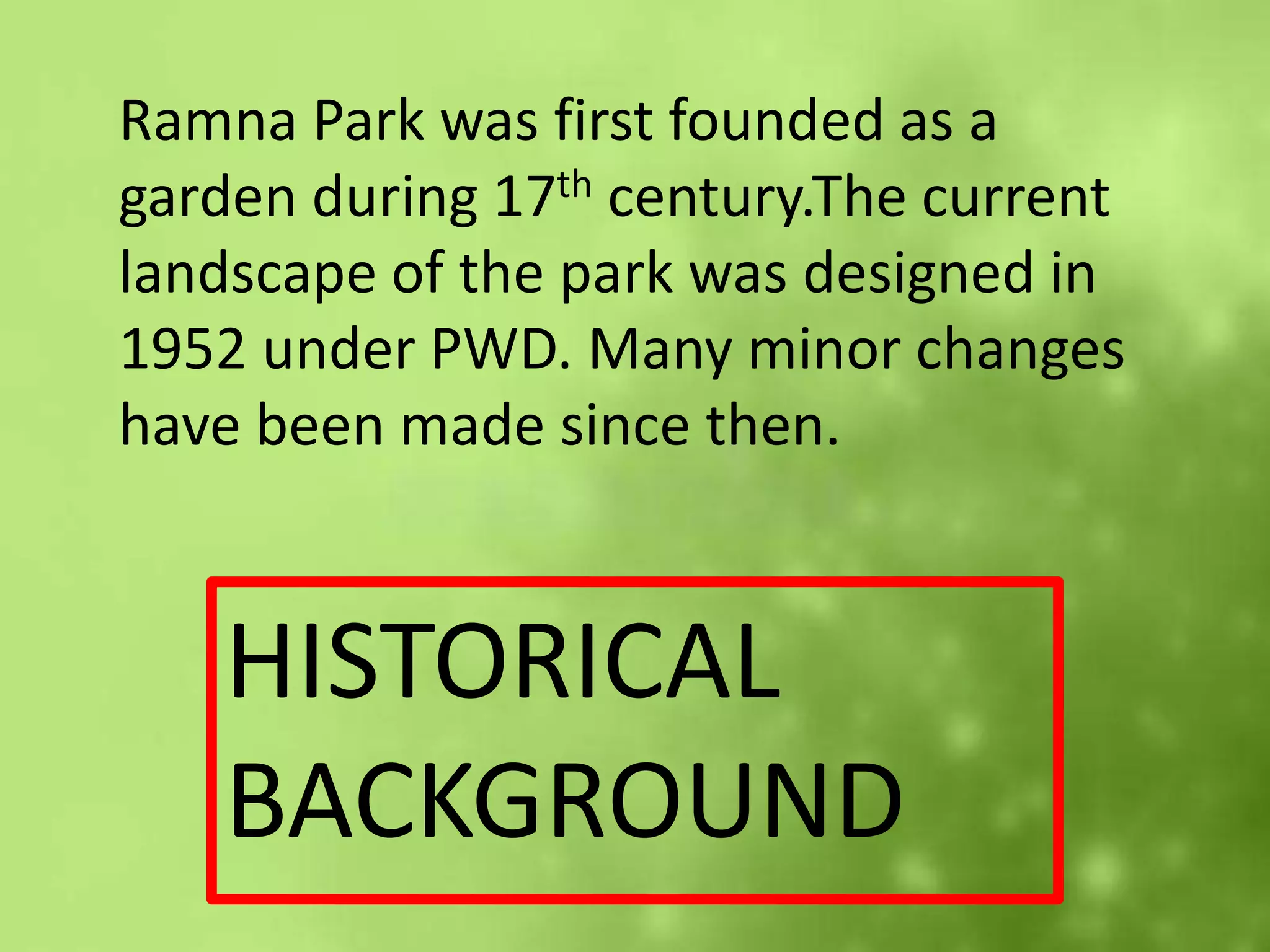 Evergreen Ramna Park | PPT