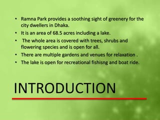Evergreen Ramna Park | PPT