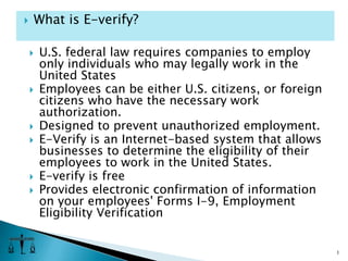 E Verify Rules For Employers | PPT