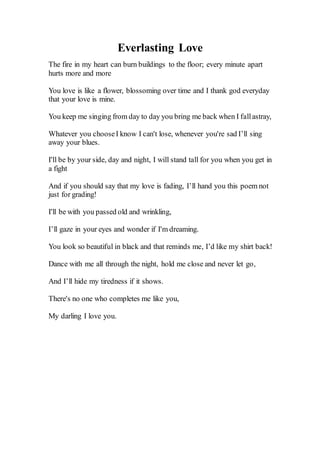 Everlasting love (poem) | DOCX
