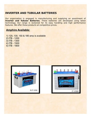 V. B. Corporation, Surat, Automotive Batteries | PDF
