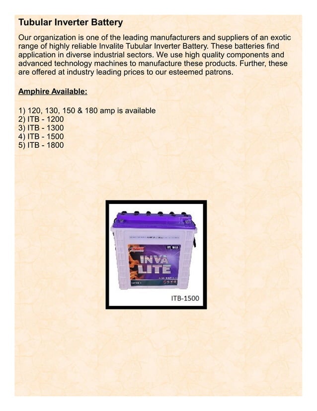 V. B. Corporation, Surat, Automotive Batteries | PDF