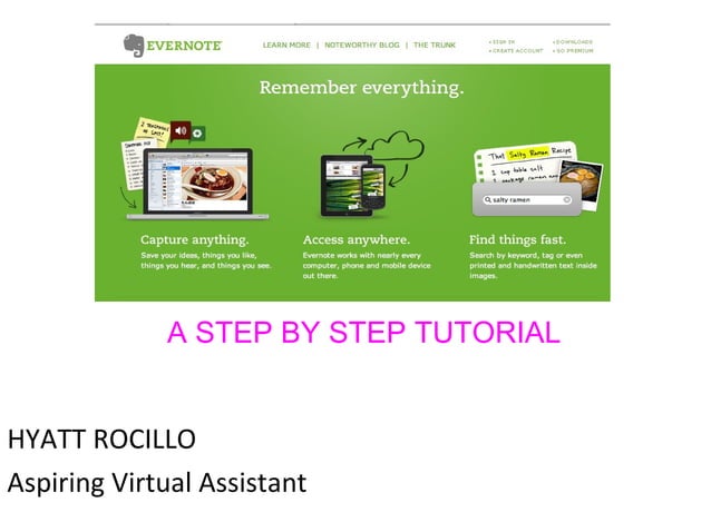 Evernote Tutorial | PPT