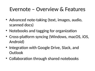 Evernote_and_OneNote (Applications of Information & Communication Technology).pptx