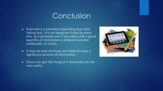 Evernote for Educators | PPTX | Internet for Beginners | Internet