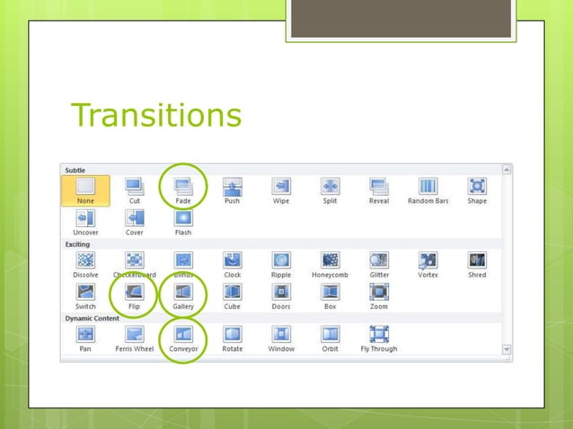 PowerPoint Transitions and Animations | PPT