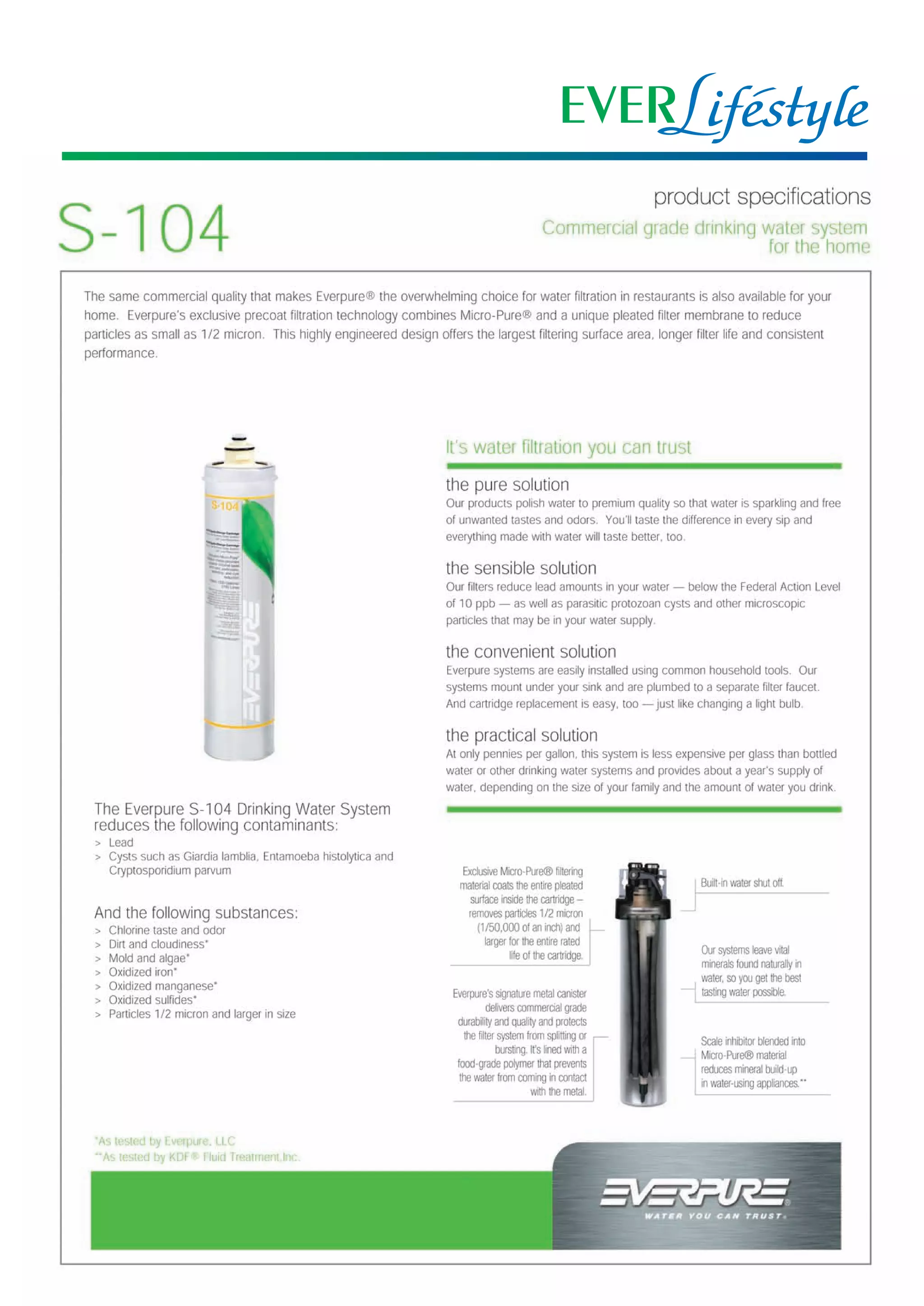 Everpure Drinking Water System | PDF