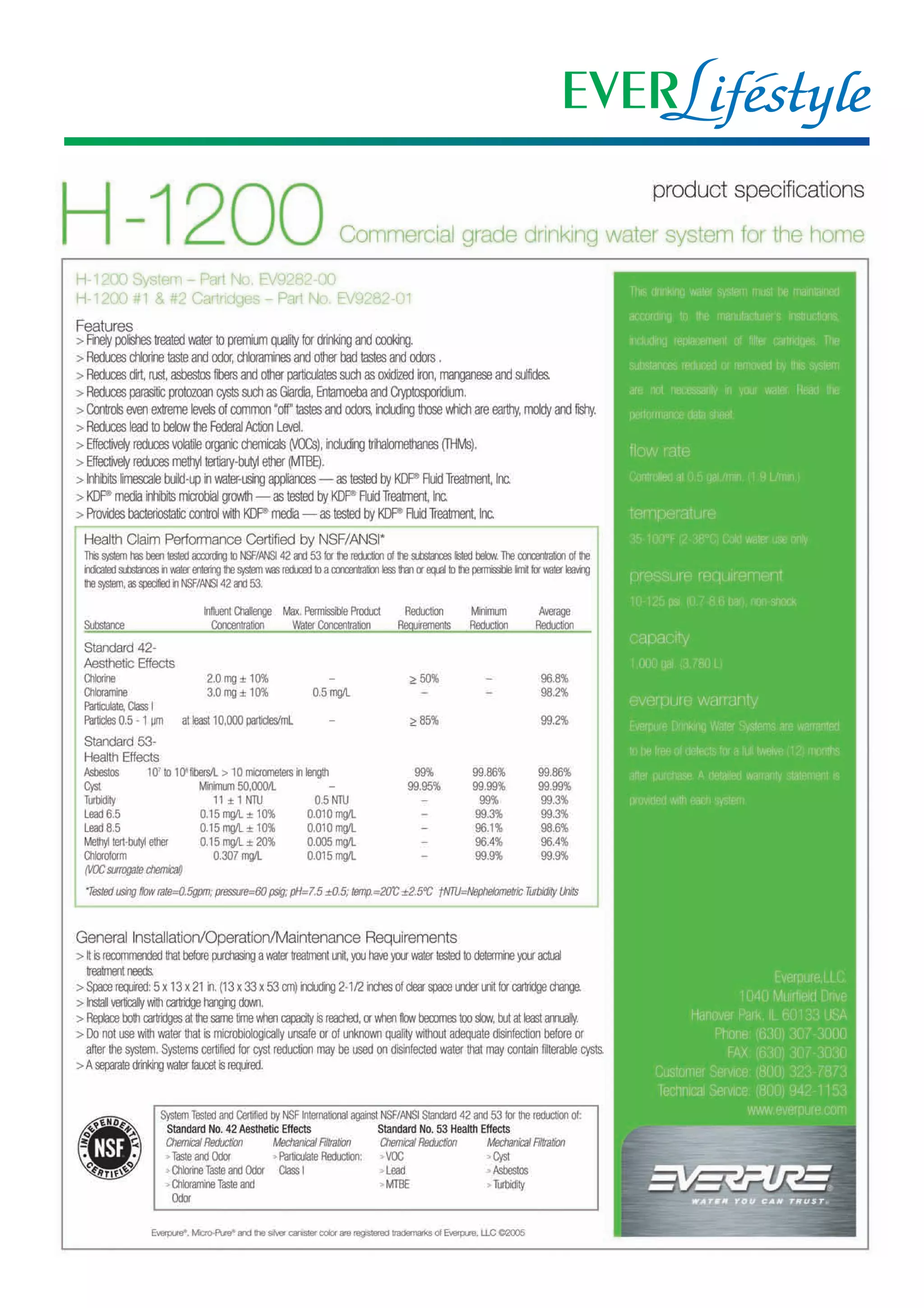 Everpure Drinking Water System | PDF