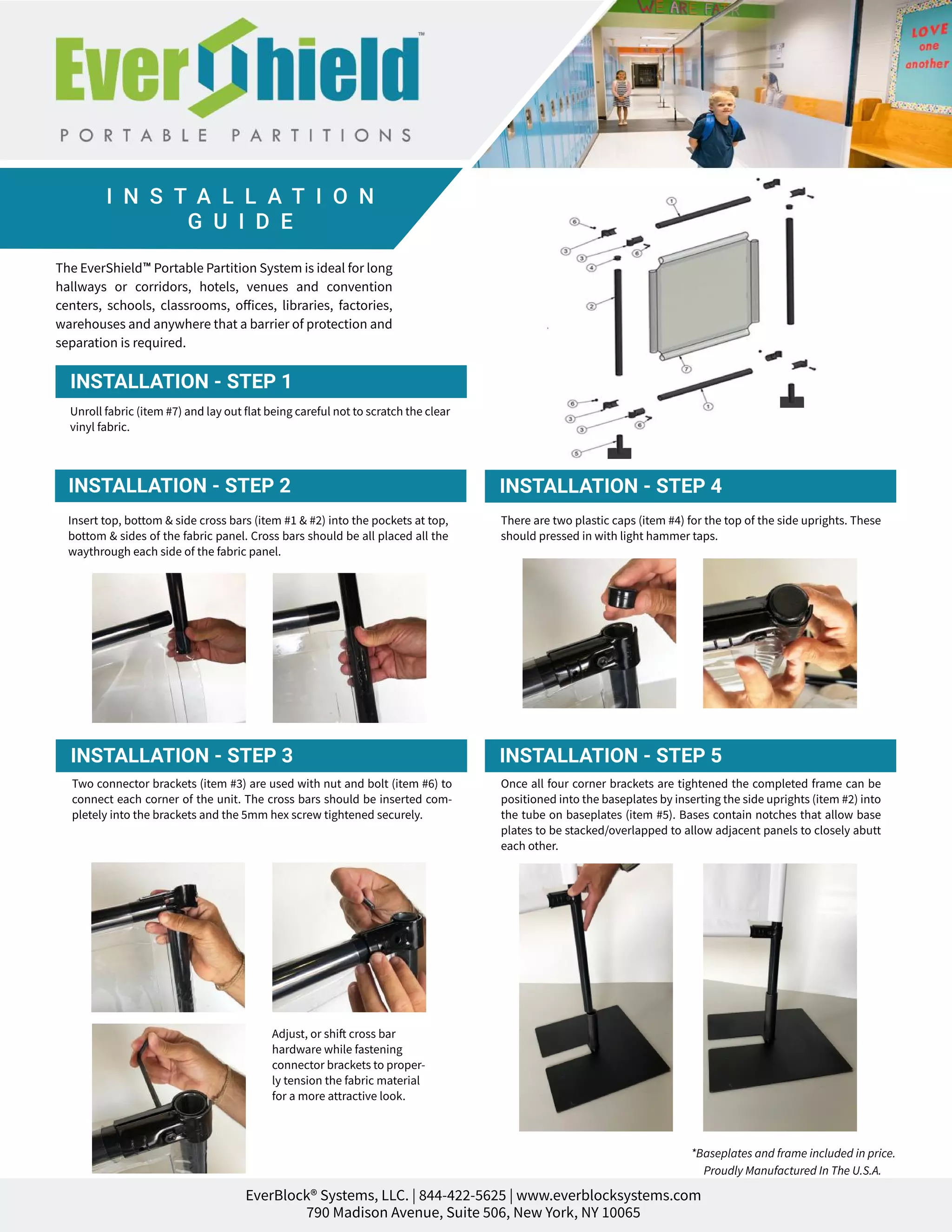 EverShield Portable Standing Partitions | Installation Guide | PDF ...