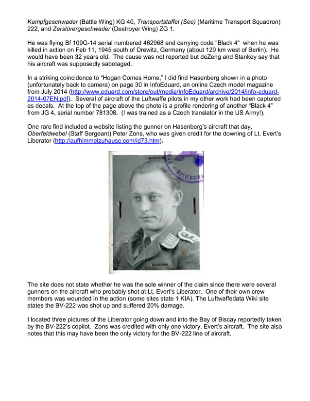 LT. Thomas Evert action over the bay of biscay.pdf | Air Travel ...