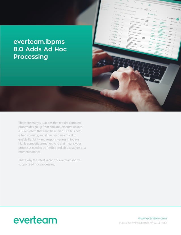 everteam.ibpms 8.0 Adds Ad Hoc Processing | PDF