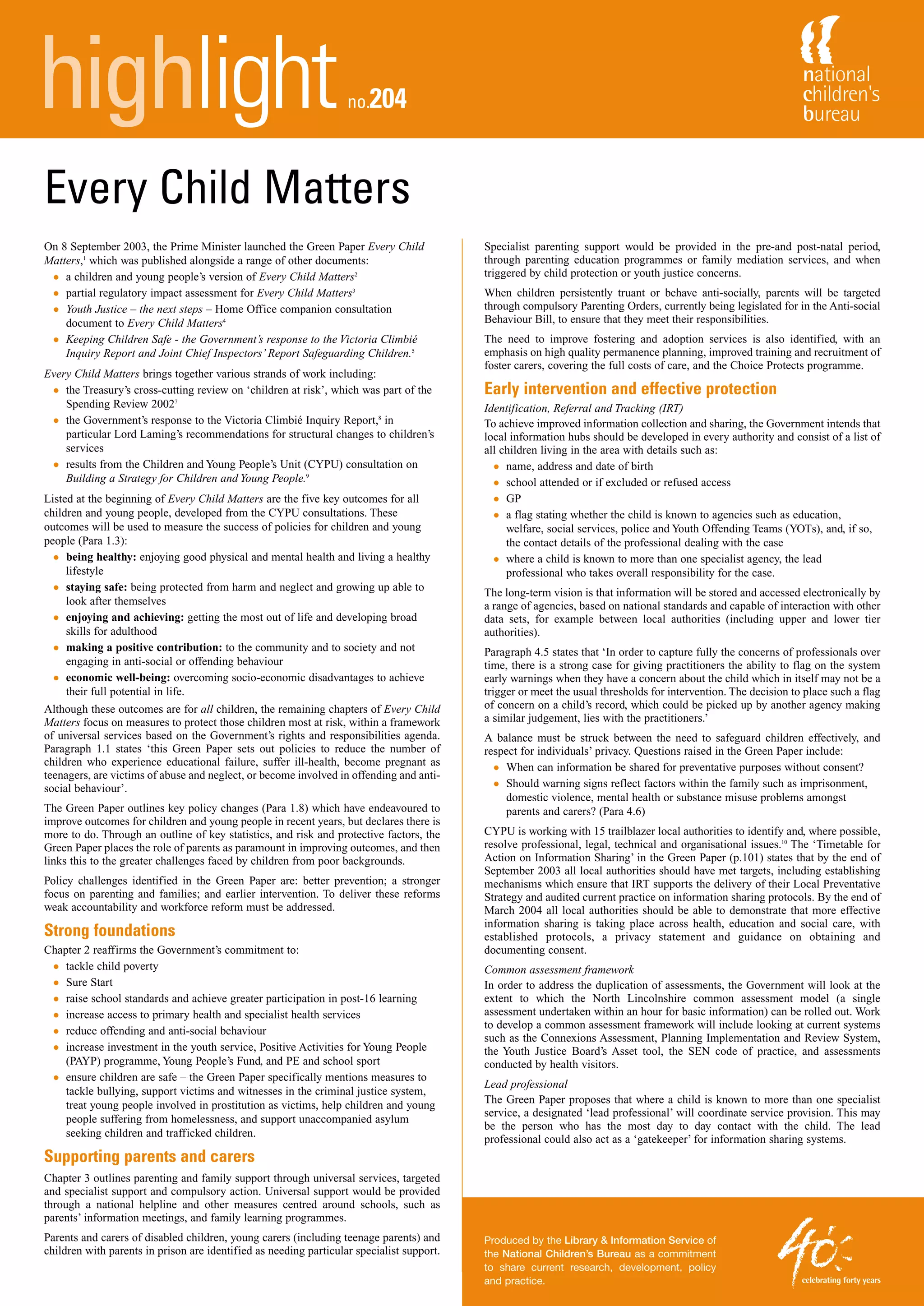 Every Child Matters | PDF