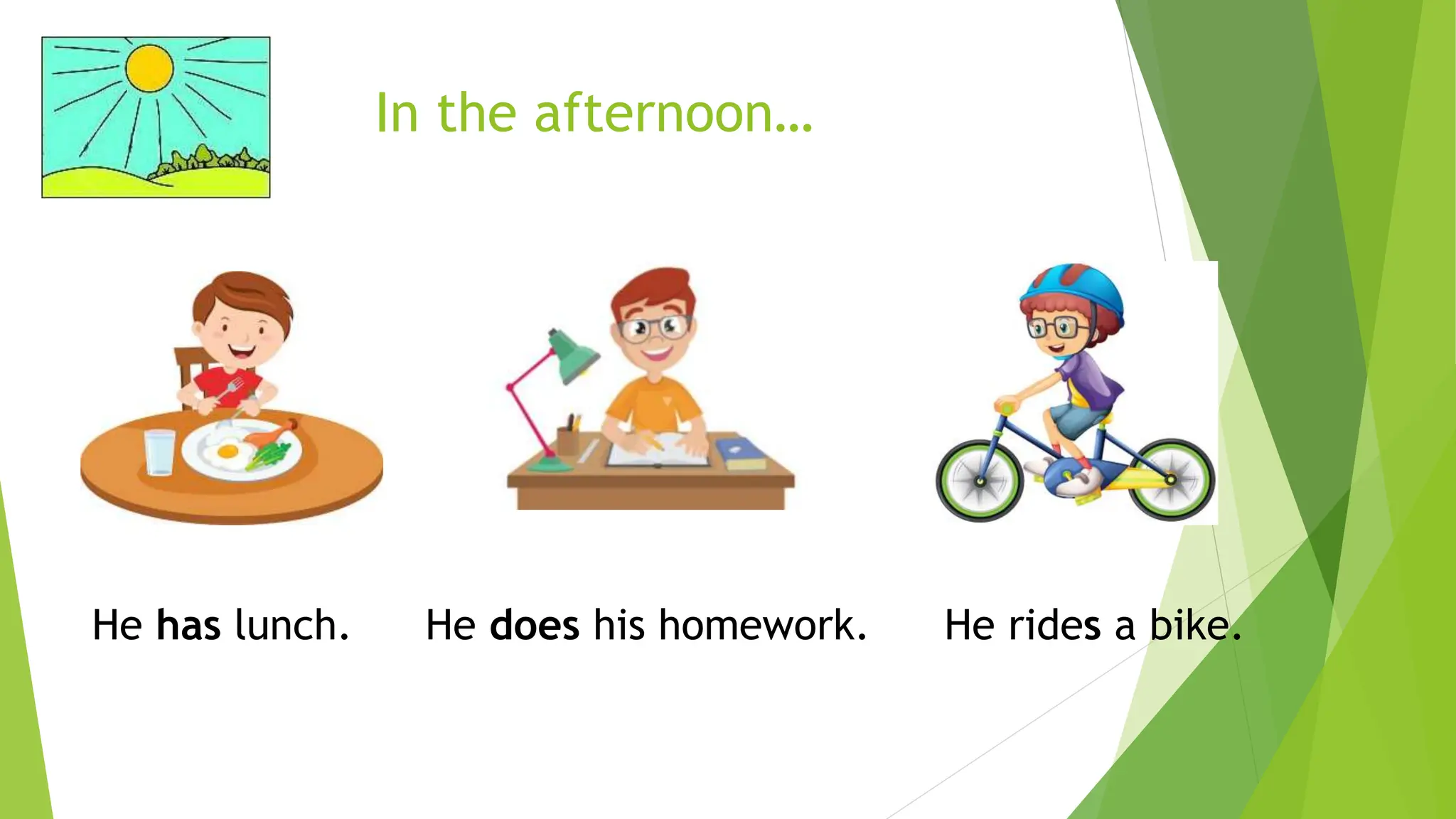 Every day - in the morning,afternoon, evening | PPTX