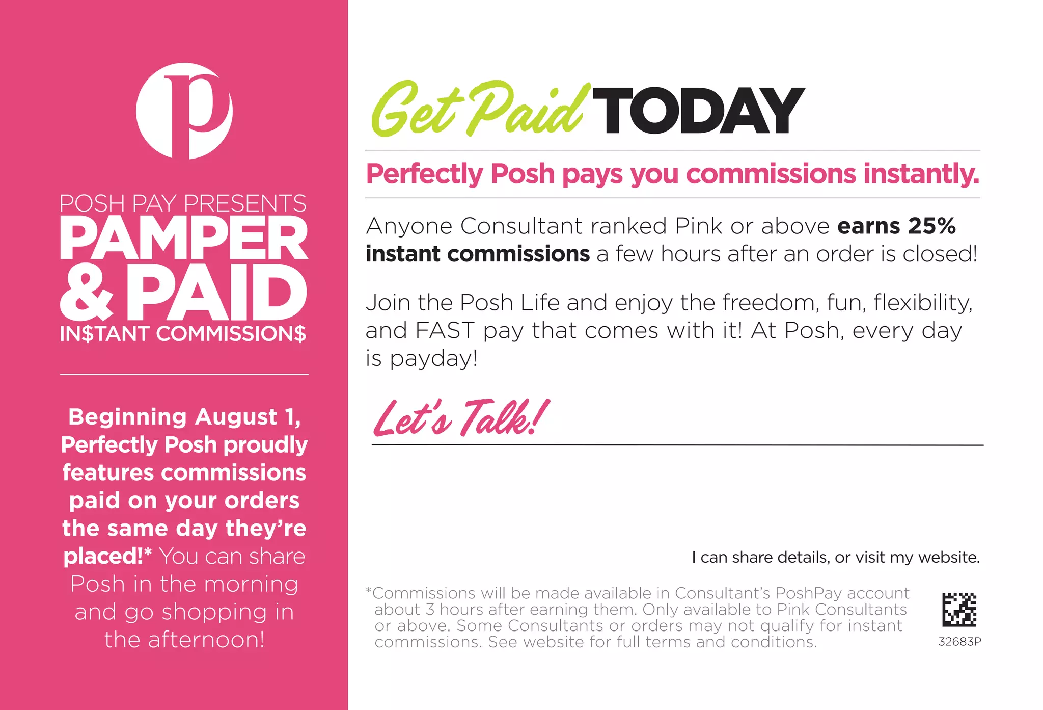 Everyday is Payday at Perfectly Posh Instant Pay Commissions | PPT