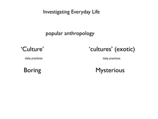 Everyday Life and Cultural Theory | PDF