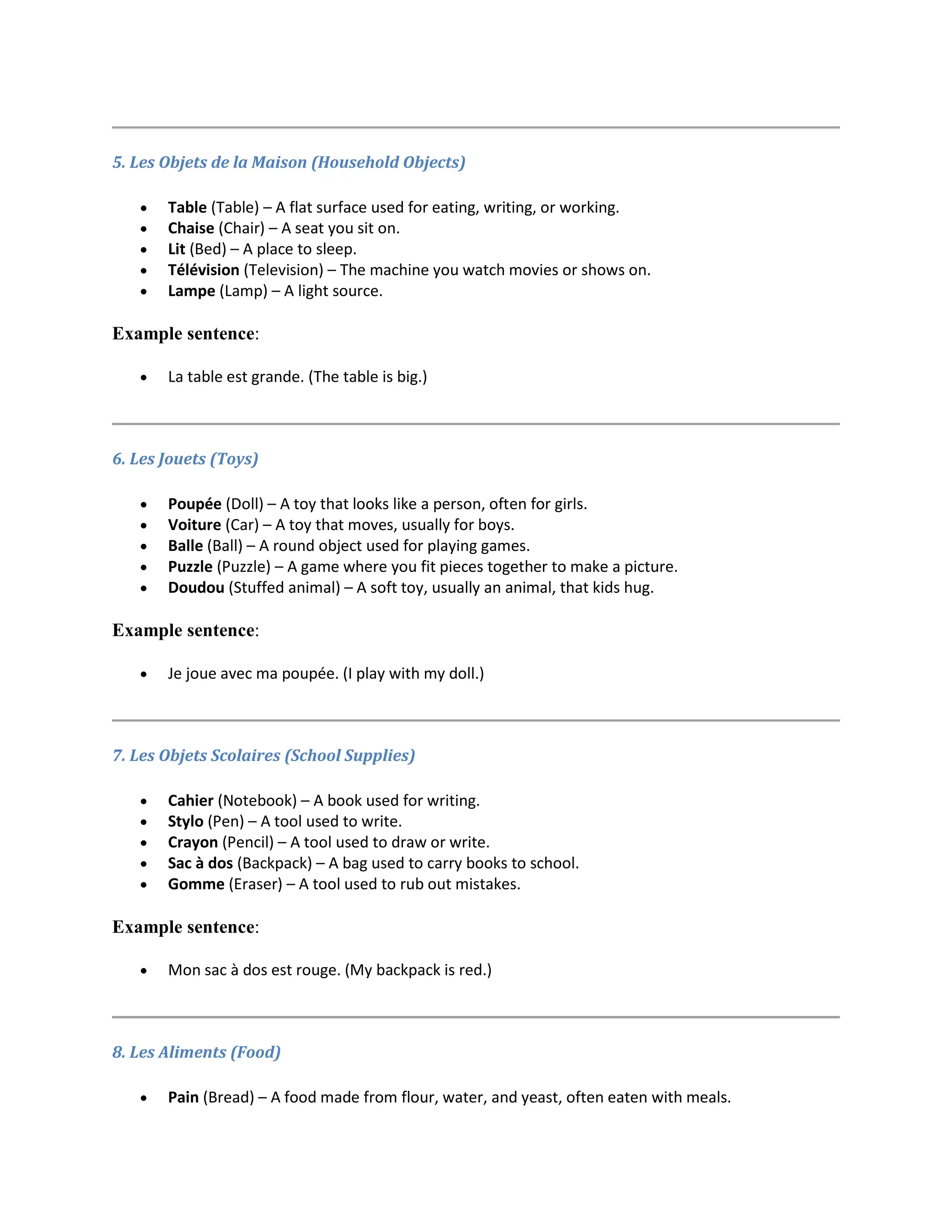 Everyday Objects and Vocabulary in French Language Lessons.pdf