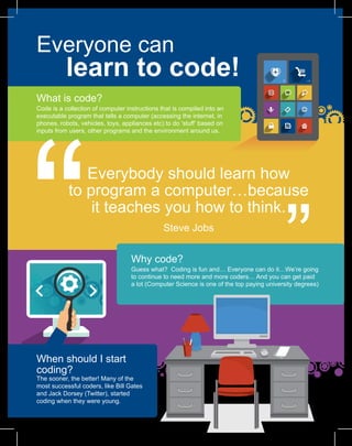 Everyone can learn to code: a starter's guide to software development ...