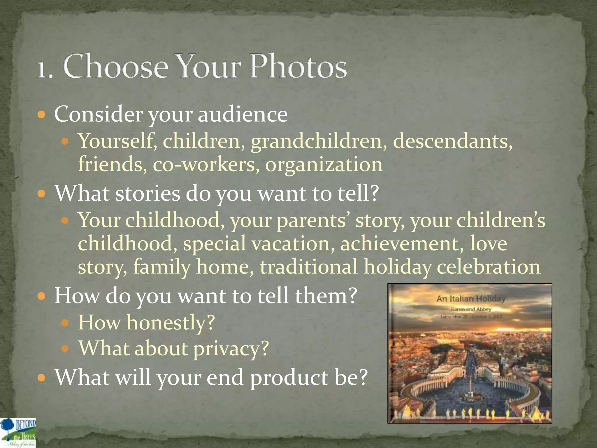 Every Picture Tells a Story Part 2: Writing Photo Stories | PPTX